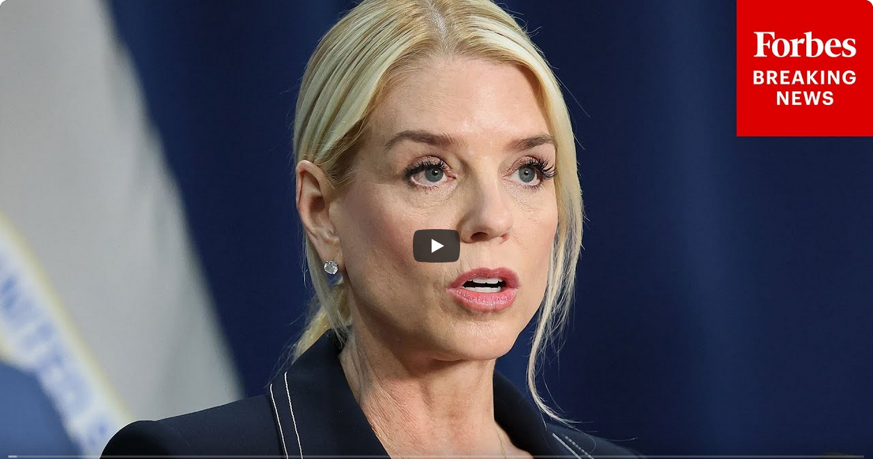 Attorney General Pam Bondi Holds a Press Briefing in Tampa, Florida, on ...