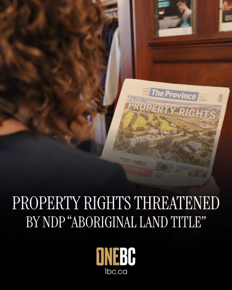 Property Rights Threatened by NDP 'Aboriginal Land Title' - Easton ...