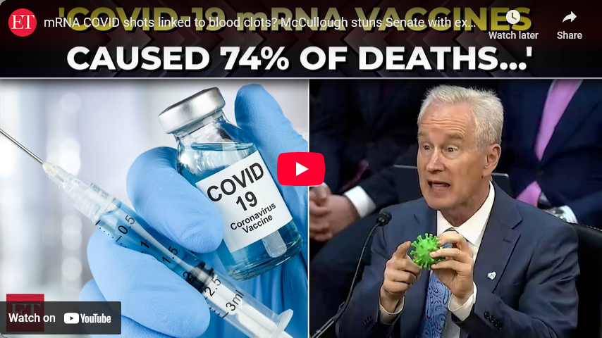 mRNA COVID Shots Linked To Blood Clots? Dr. McCullough Stuns Senate ...
